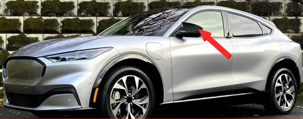 Mustang Mach-E ABS Gloss Black Exterior Side Mirror Cover Trim, 2021-2