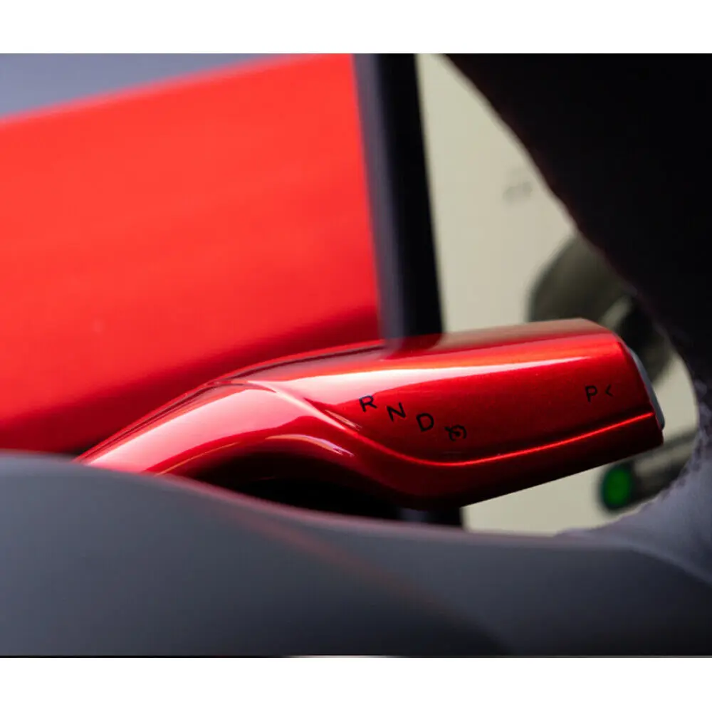 Tesla Model 3, Y Steering Wheel Paddle Shift, Turn Signal Covers, Red