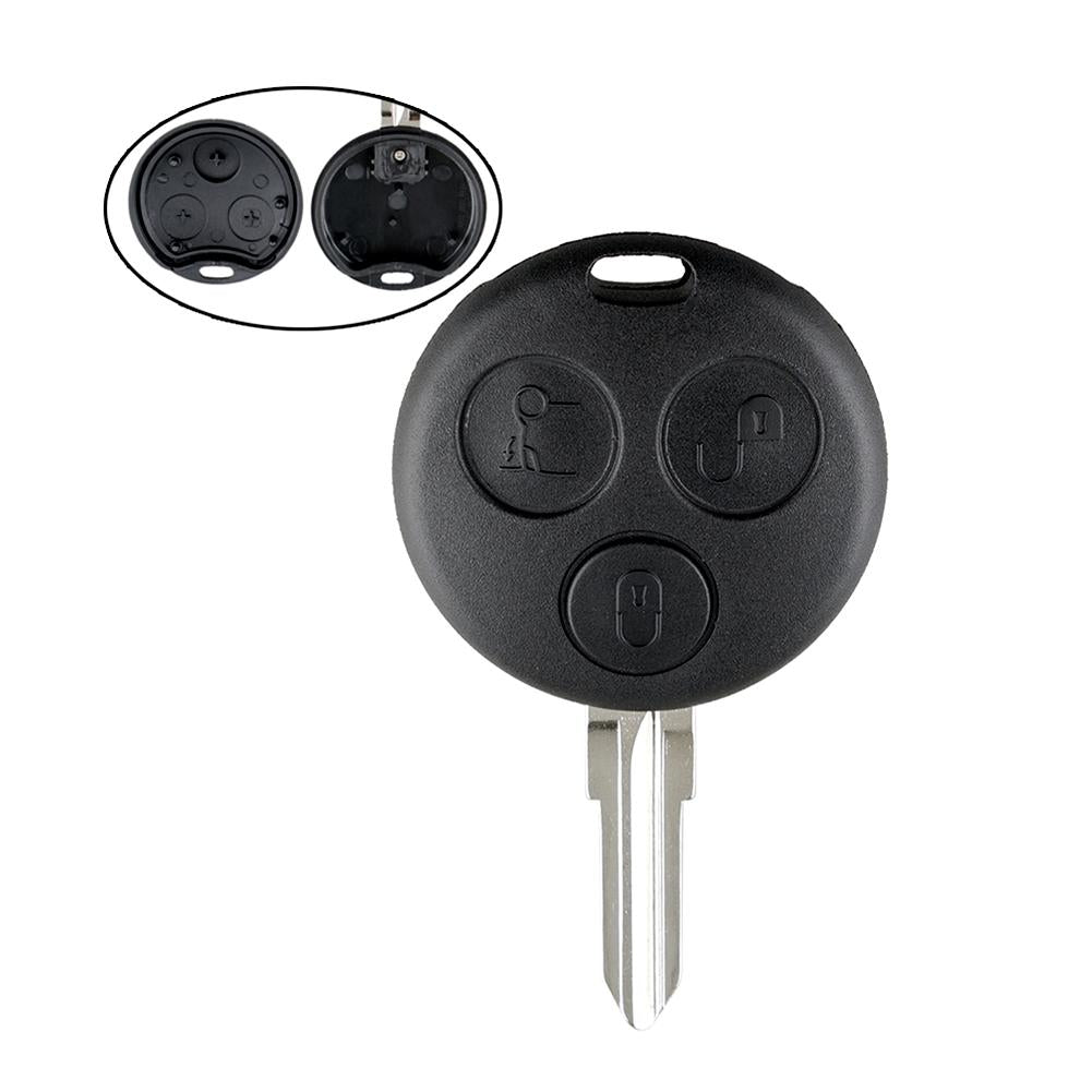 Smart Car Fortwo 3 Button Remote Key Fob Case For City Roadster Fortwo