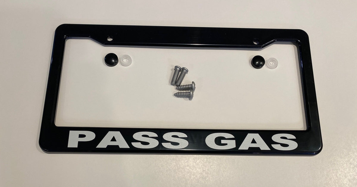 Smart Car Fortwo Black ABS License Plate Frame With Lettering "PASS GA