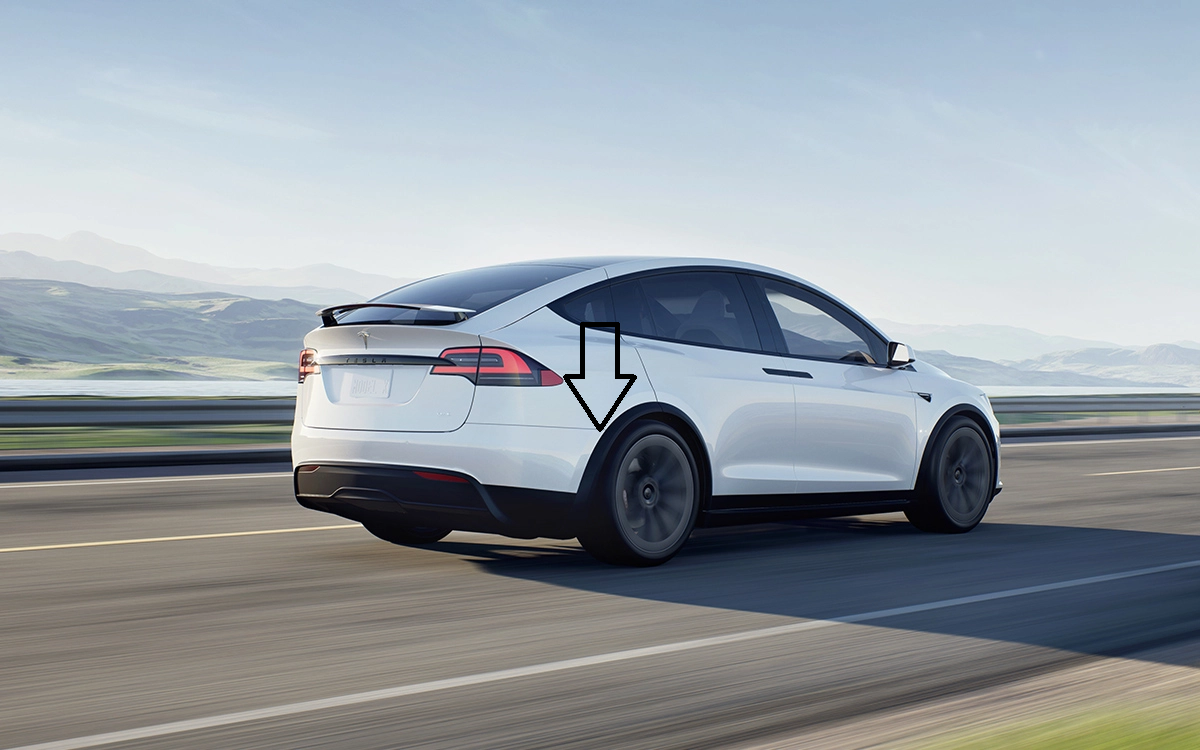 Tesla Model X Rear Quarter Fender Garnish Molding, Right Rear, New, 20