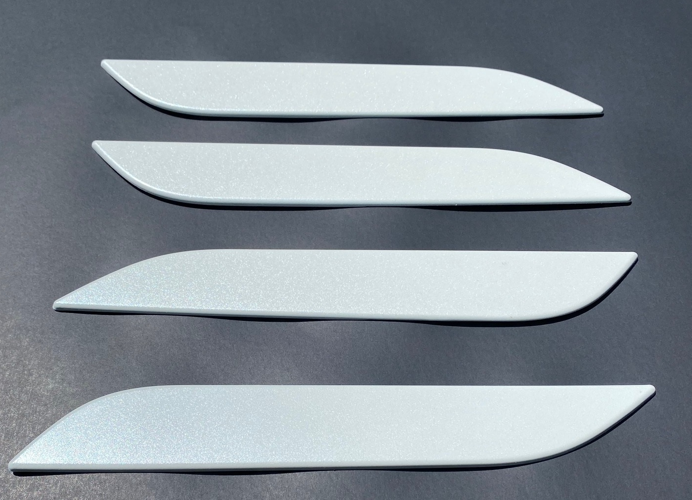 Tesla Model S Door Handle Covers, ABS, Color Matched Pearl White PPSW ...